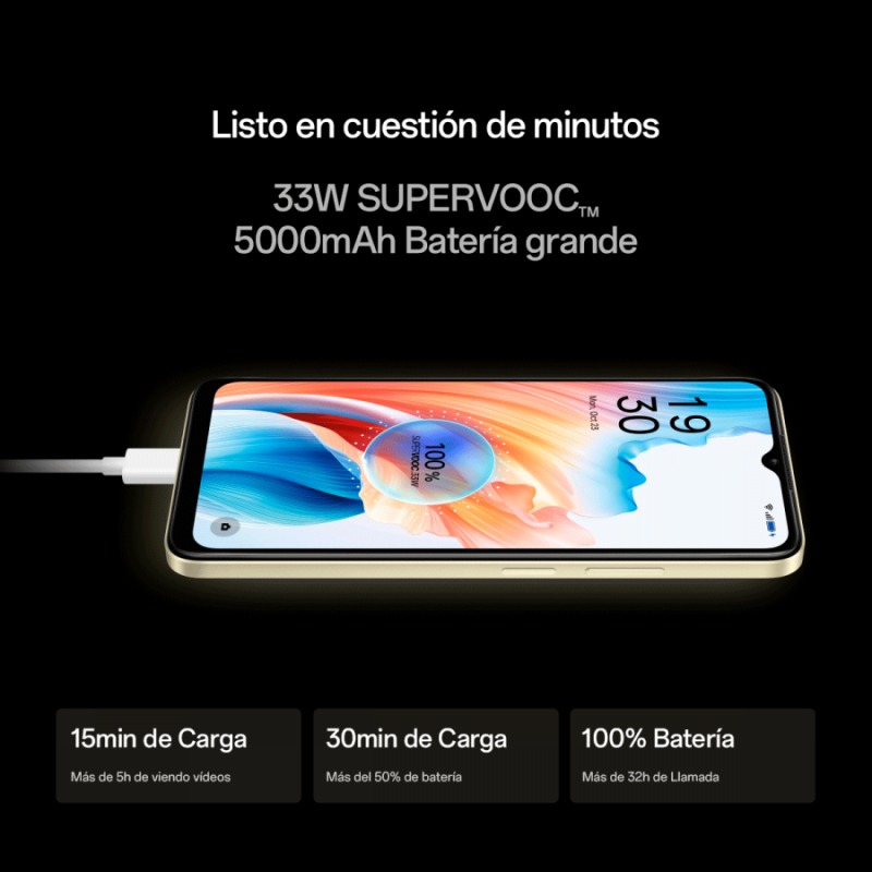 Oppo A38, 4GB Ram, 128GB, Color Negro/Dorado - Garalphone